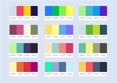 Amostras Do Cat Logo De Paleta De Cores Pantone Em Rgb Hex Vetor Premium
