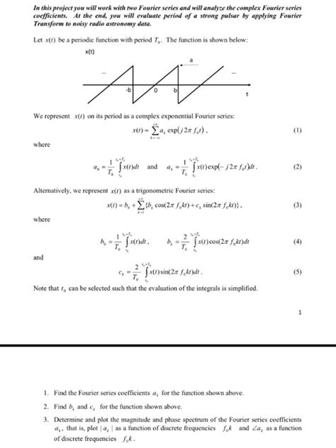 solved find the fourier series coefficients ak for the