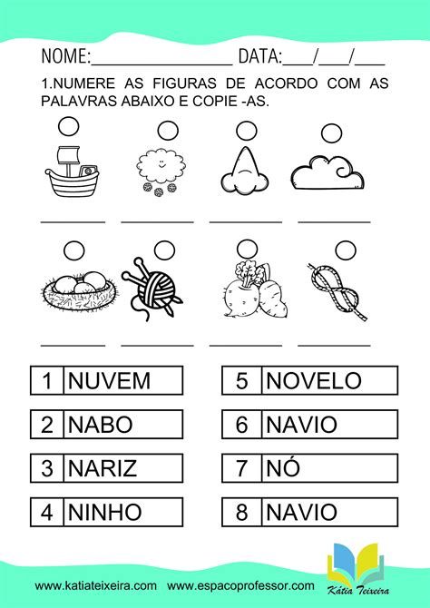 Atividades A Letra N Para Educação Infantil