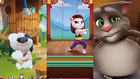 Talking Hank VS Talking Angela VS Talking Tom YouTube