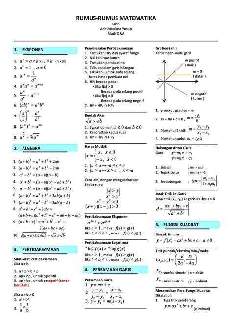 Detail Gambar Rumus Rumus Matematika Koleksi Nomer