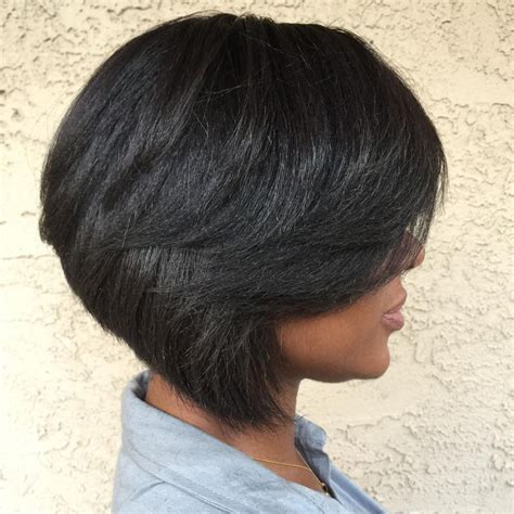 Short Inverted Bob For Black Women Short Relaxed Hairstyles Quick Braided Hairstyles Black Bob