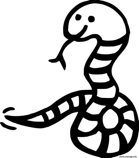 Coloriage Dessin D Un Serpent Jecolorie