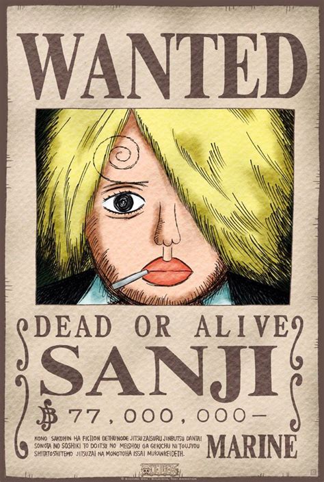 Poster Wanted Sanji Penggambar