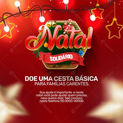 Natal Solid Rio Doe Uma Cesta B Sica Social Media Psd Edit Vel