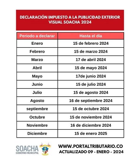 Calendario Tributario 2024 Soacha Image To U