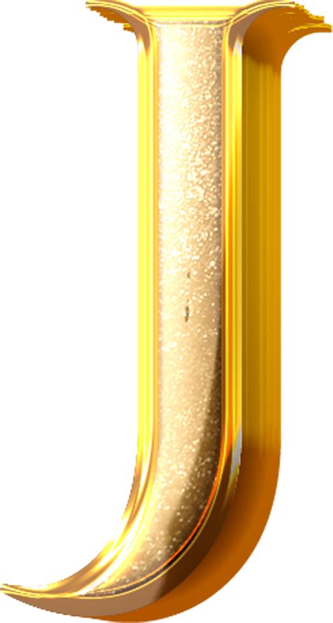 3D Gold Effect Letter J 21054554 PNG