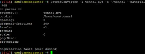 segmentation fault core dumped error · issue 265 · potree potreeconverter · github