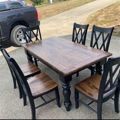 Chunky Unfinished Hardwood Farmhouse Dining Table Legs Set Of
