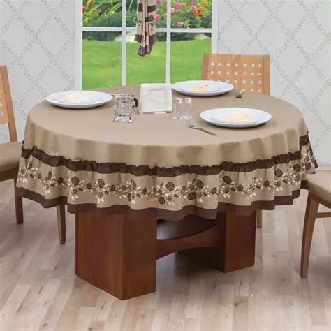 Mantel Mesa Circular Cocoa Café Estándar Microfibra Concord MercadoLibre