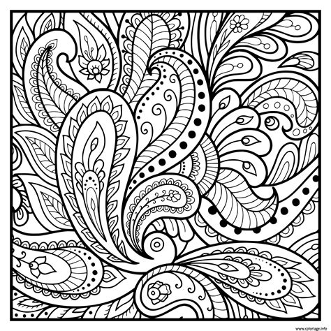 Coloriage Carre Mandala Fleurs Motif Floral Dessin Mandala à imprimer