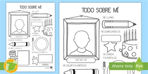 Actividad Todo Sobre Mi Para Imprimir Recursos Para Ni Os