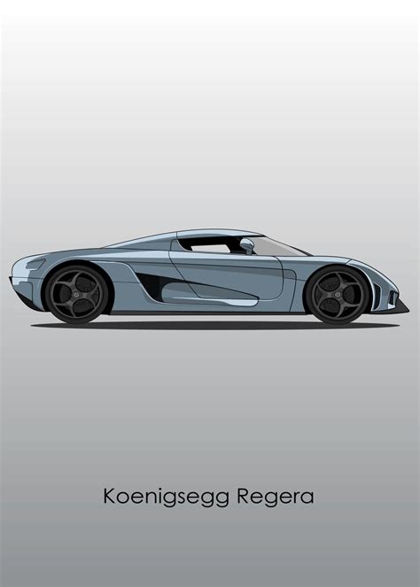 Koenigsegg Regera Poster Picture Metal Print Paint By Conceptual