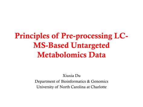 principles of lc ms data processing