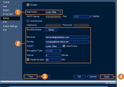 N Series Nvrs Setting Up Email Alerts Lorex Support