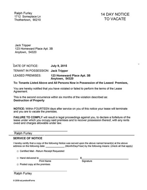 Free Kentucky Eviction Notice Forms Notice To Quit Legal Templates