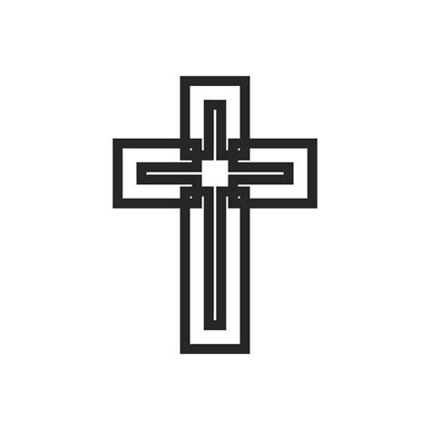 cruz religión dios vector ilustración icono símbolo cristianismo y