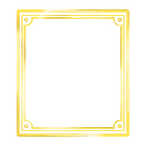 Gold Frame Frames Borders Illustration PNG Transparent Clipart Image