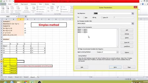linear programming problem simplex method solution youtube