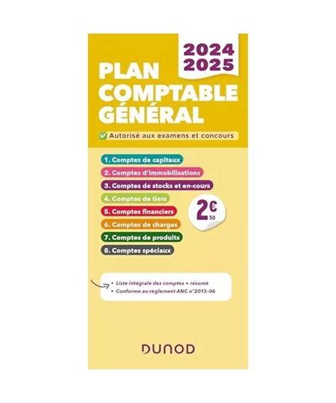 PLAN COMPTABLE GÉNÉRAL PCG 2024 2025 Liste intégrale des comptes