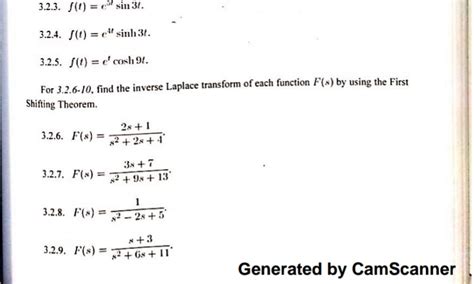 inverse laplace transform first shifting theorem prob