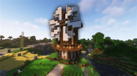 Minecraft Build A Simple Windmill Youtube