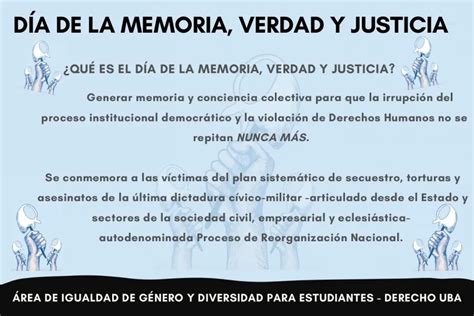Día De La Memoria Verdad Y Justicia Importancia Y Actividades En