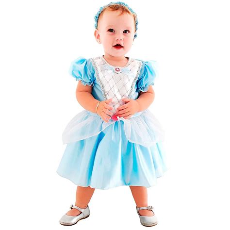 Fantasia Princesa Cinderela Bebê Luxo Sulamericana