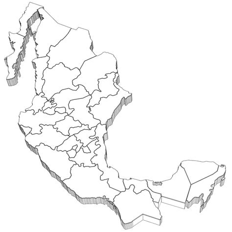 Mapa De Mexico Para Colorear Imprimir E Dibujar Coloringonly