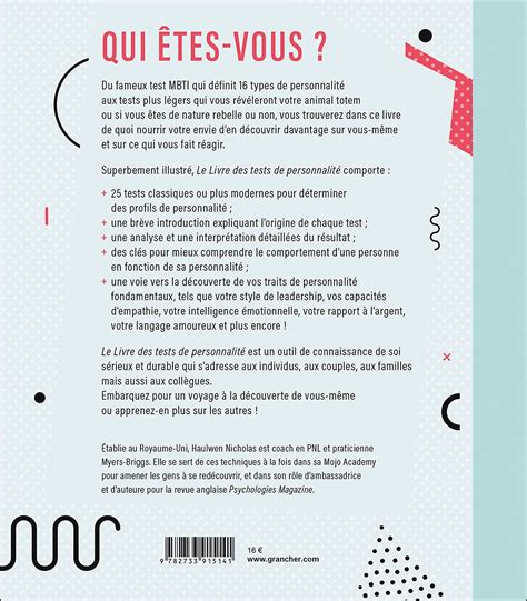 Le Livre Des Tests De Personnalit Pierres De Lumiere