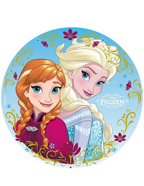 Disque Azyme Elsa Anna La Reine Des Neiges 20 Cm Vegaooparty