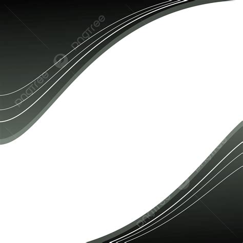 Black Wavy Curved Keren Shape Business Waves Frame Border Banner Header