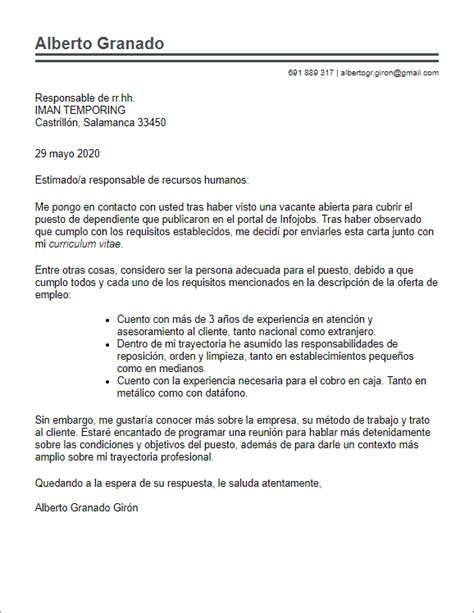 12 Plantillas de Carta de Presentación en Word Gratis