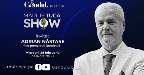 Marius Tucă Show începe miercuri 28 februarie de la ora 20 00 live
