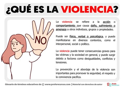 Qu Es La Violencia Definici N De Violencia