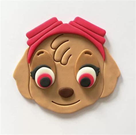 SKYE PAW PATROL Logo X2 Cake Topper Edible Icing Print Cake Decorations