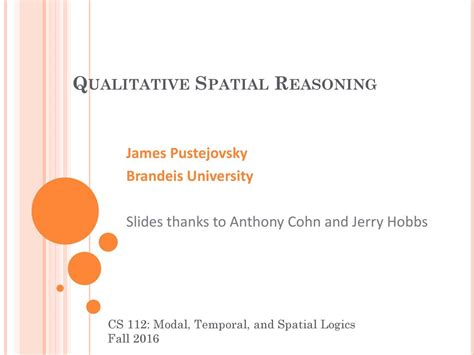 qualitative spatial reasoning ppt download