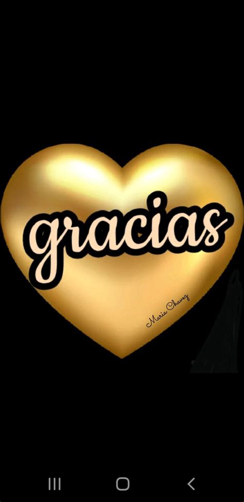 The Word Gracias Written In Black And Gold On A Heart Shaped Background
