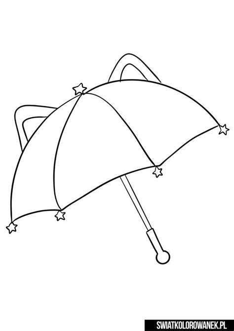 Parasolka Kolorowanka Dla Dzieci Umbrella Template Vorlage