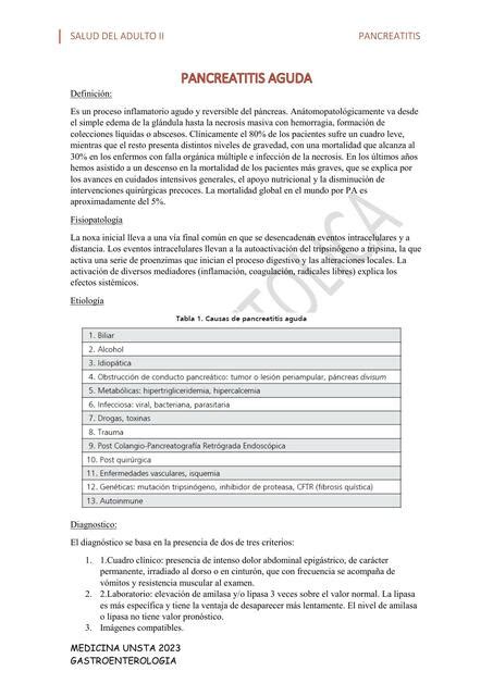 Pancreatitis Sofi Cattolica Udocz