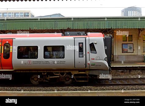 A New Transport For Wales CAF Class 197 DMU Train At Cardiff Central
