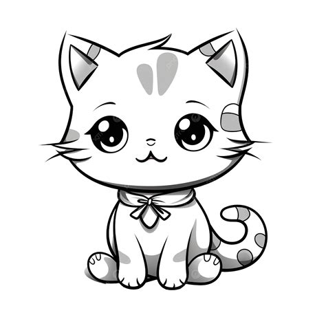 Cat Cartoon Doodle Kawaii Anime Coloring Page Cute Illustration Drawing Clip Art Character Chibi