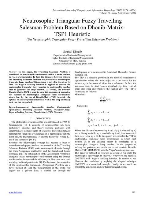 pdf neutrosophic triangular fuzzy travelling salesman problem based on dhouib matrix tsp1