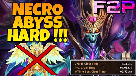 F2P NECRO ABYSS HARD TEAM WITHOUT SHAMANN SUMMONERS WAR YouTube