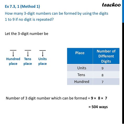 ex 6 3 1 how many 3 digit numbers can be formed by using 1 to 9