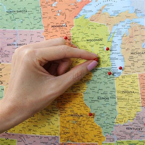 Wall Map Travel Pins Wayne Baisey
