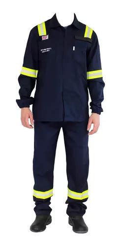 Conjunto Eletricista Azul Marinho Anti Chama Nr10 Refletivo
