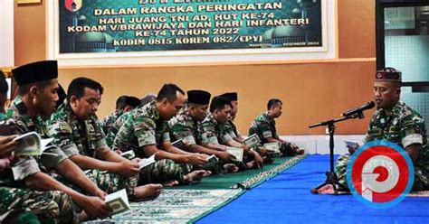 Kodim Mojokerto Gelar Doa Bersama Peringati Hari Juang TNI AD Hari