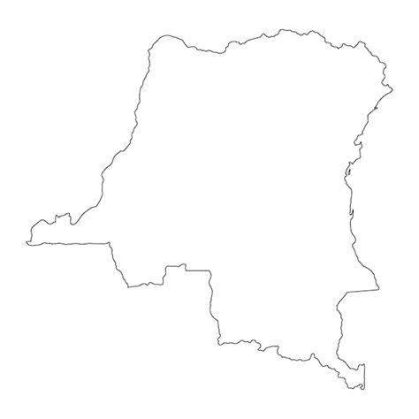 Hochdetaillierte Karte Der Demokratischen Republik Kongo Mit Isolierten