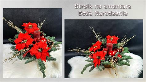 Stroik na cmentarz z Gwiazdą Betlejemską Boże Narodzenie Christmas